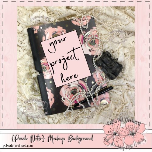 Peach Notes Mockup Background – Polka Dot Orchard
